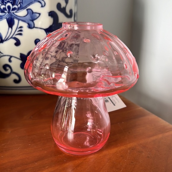 Accents | Pastel Trio Of Sweet Clear Mushroom Glass Vases | Poshmark